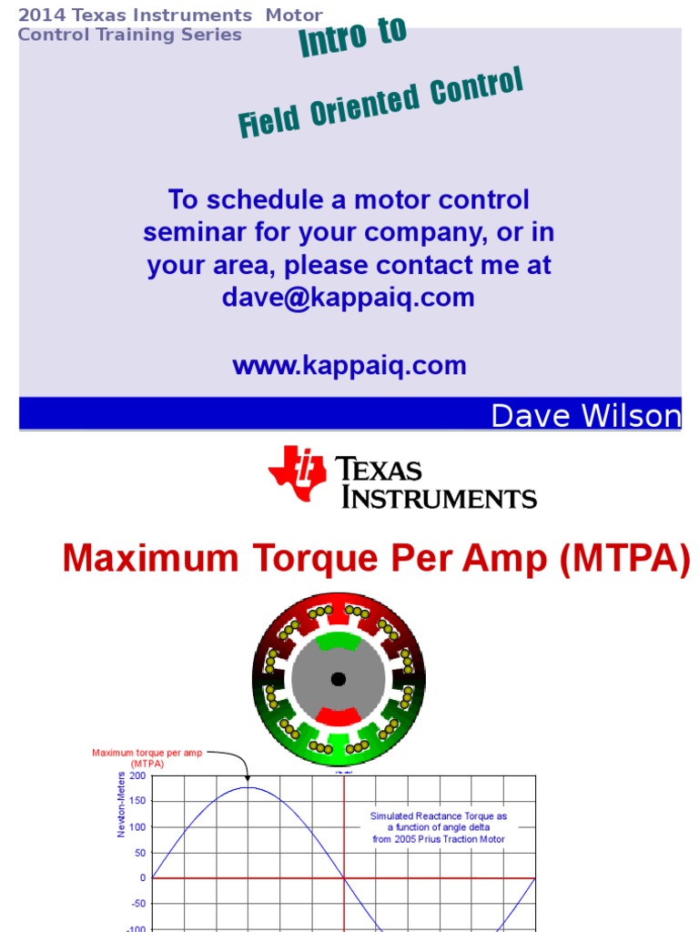 Field Oriented Control of AC Motors: An Introduction to Motor Control ...