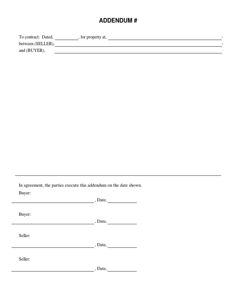 Addendum, Blank | PDF