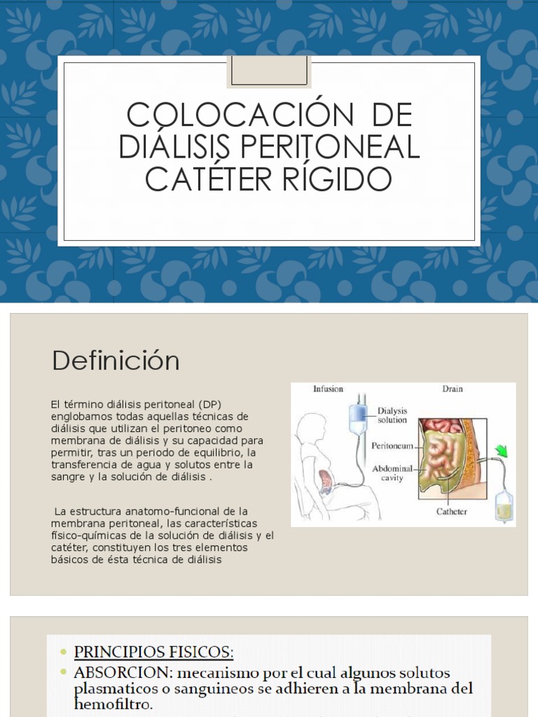 Guía Sobre Diálisis Peritoneal Y Catéter Pdf