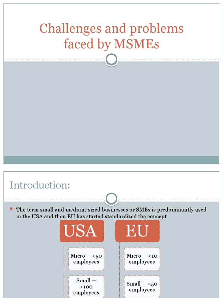 Challenges and Problems New | PDF | Small And Medium Sized Enterprises ...