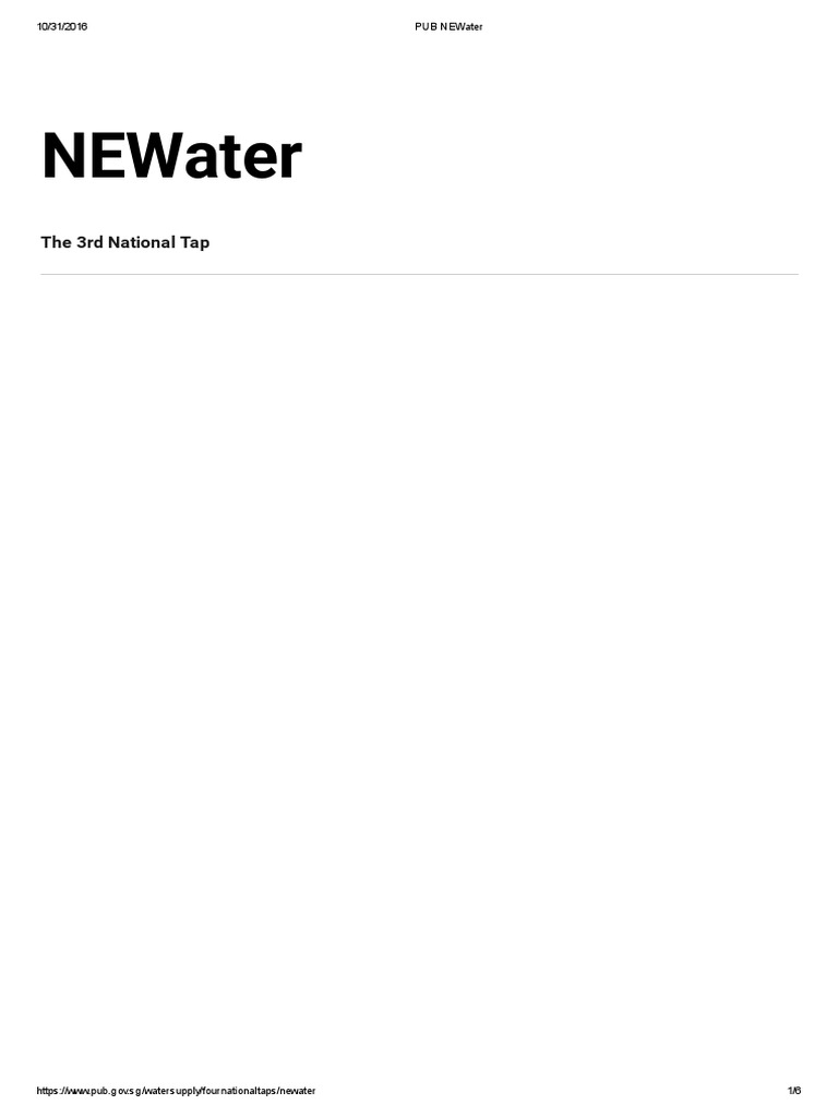 Pub Newater | PDF | Reclaimed Water | Transparent Materials