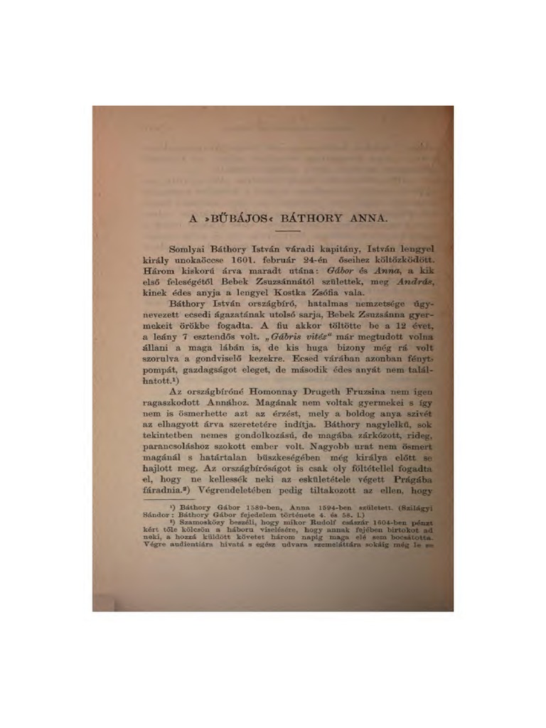 Komáromy András - A 'Bűbájos' Báthory Anna 1894. | PDF