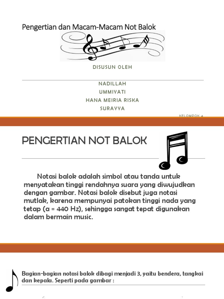 Pengertian Dan Macam-Macam Not Balok TUGAS SBK | PDF