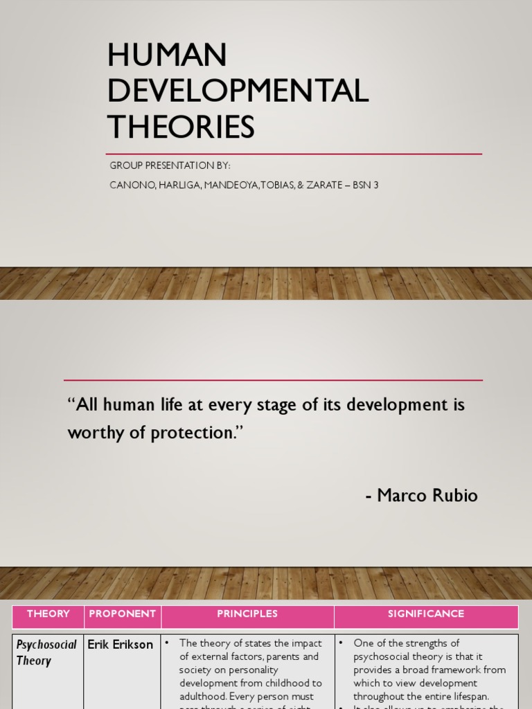 Human Developmental Theories | PDF | Developmental Psychology ...