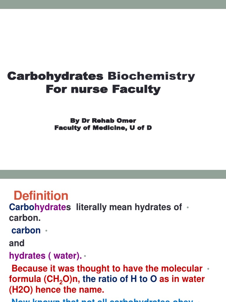 Biochemistry of Carbohydrates | PDF | Carbohydrates | Polysaccharide
