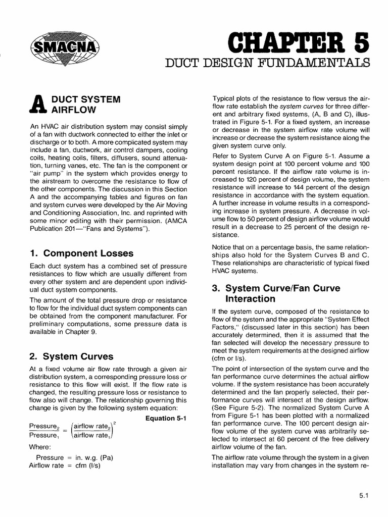 Understanding the Fundamentals of Duct System Design and Fan Curve ...