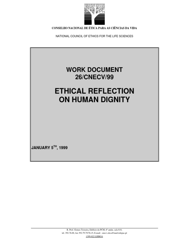 Ethical Reflection On Human Dignity | PDF | Immanuel Kant | Dignity