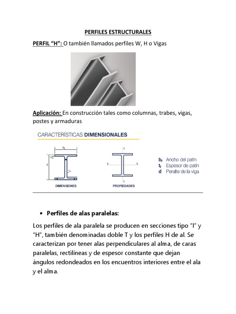 Perfiles Estructurales | PDF | Soldadura | Construcción