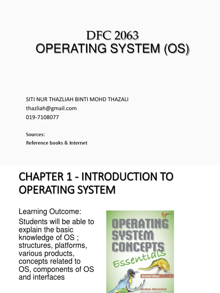 DFC 2063 Chapter 1 | PDF | Operating System | Command Line Interface