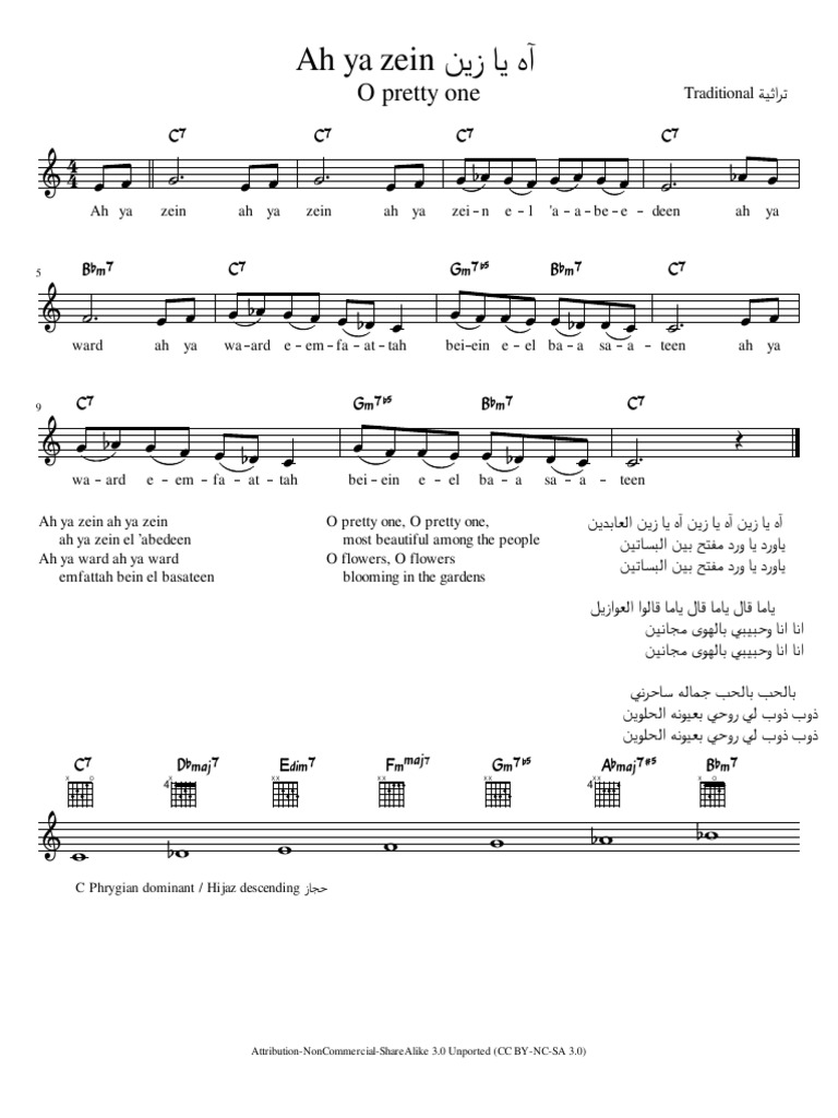 Ah Ya Zein Ah y Zyn | PDF