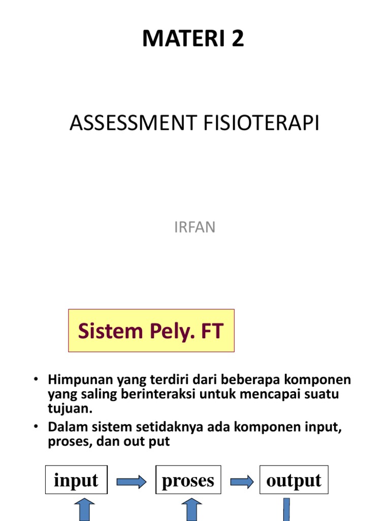 ASSESSMENT FISIOTERAPI Materi 2 | PDF