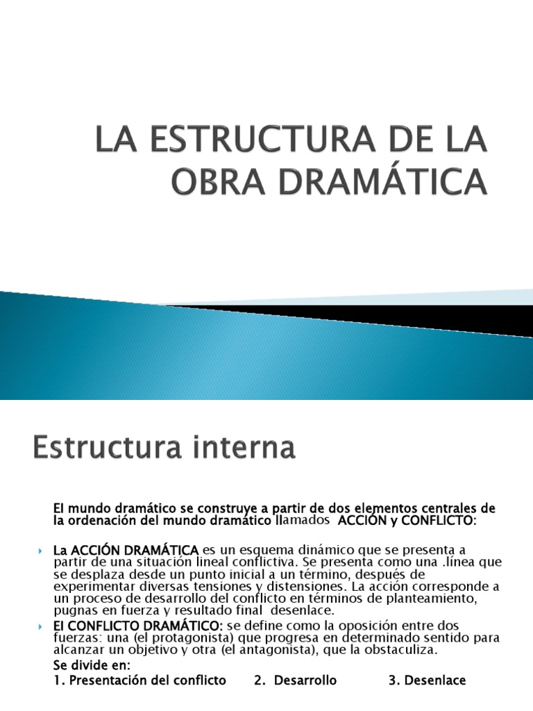 Estructura de la Obra Dramática Primero (1).ppt | Teatro ...