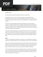 LENCIONI Weekly Tactical Meeting Template | PDF | Human Communication ...