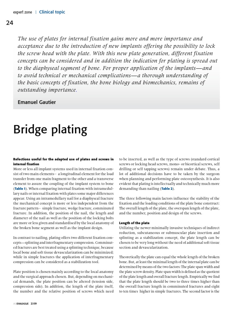 Bridge Plating PDF | PDF | Screw | Deformation (Engineering)
