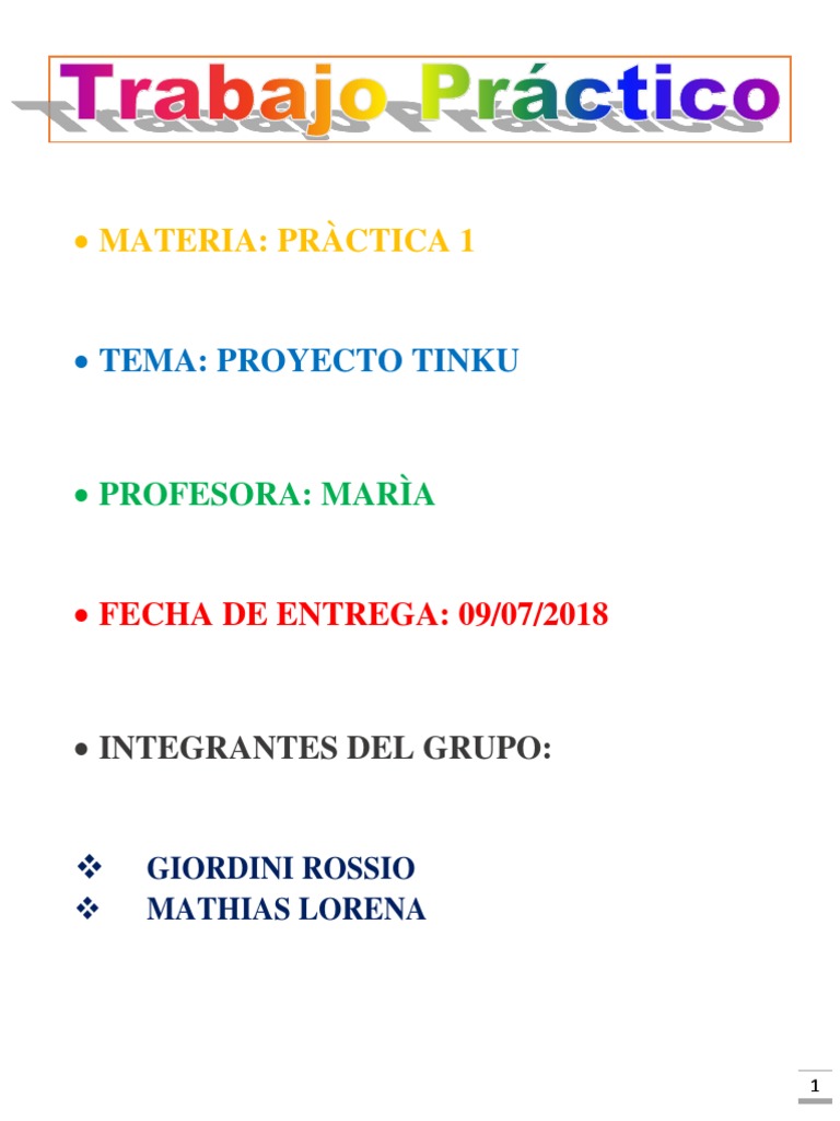 Proyecto Tinku | PDF | Modificación de comportamiento | Educación avanzada