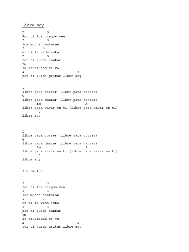 Libre Soy | PDF | Entretenimiento (general)