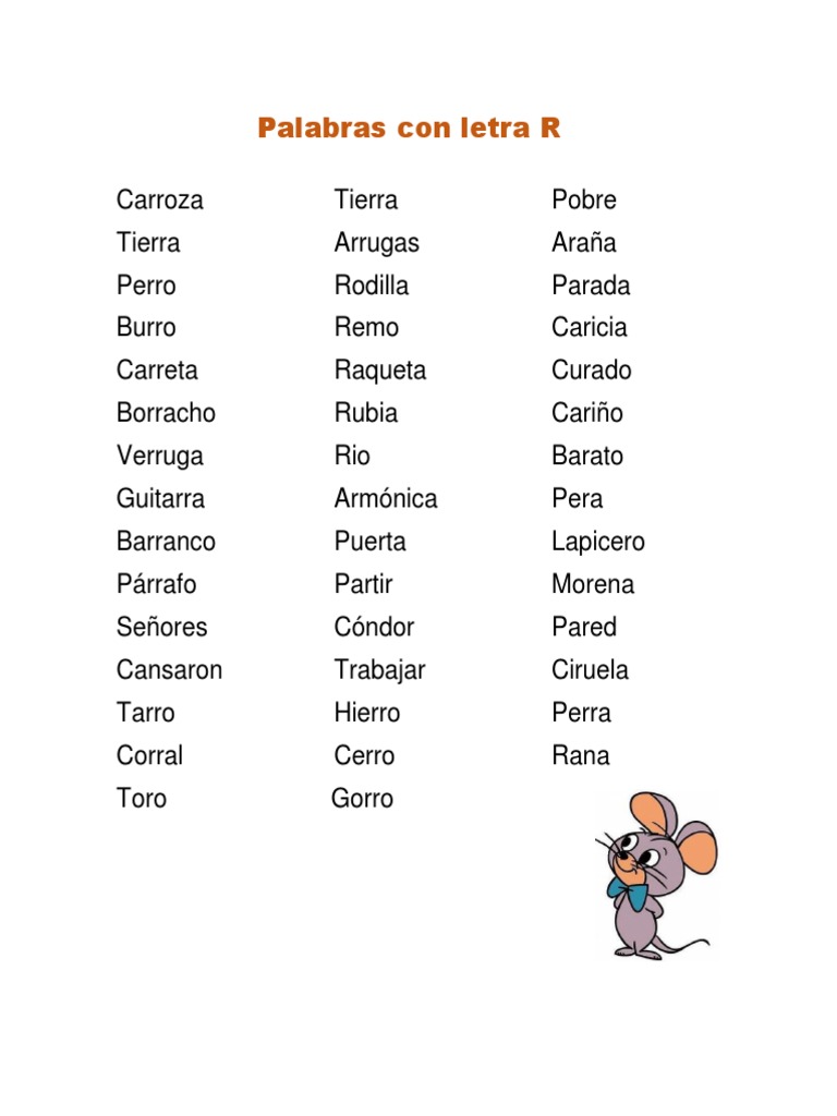 Palabras Con R | PDF