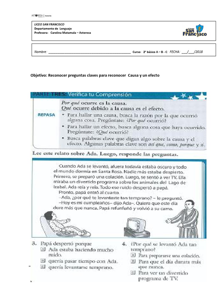 Comprension Lectora #2 CAUSA Y EFECTO | PDF