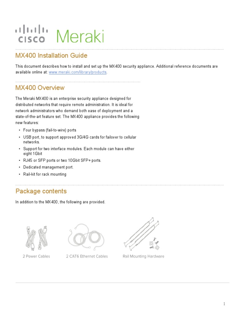 MX400 Installation Guide | PDF | Ip Address | Computer Networking