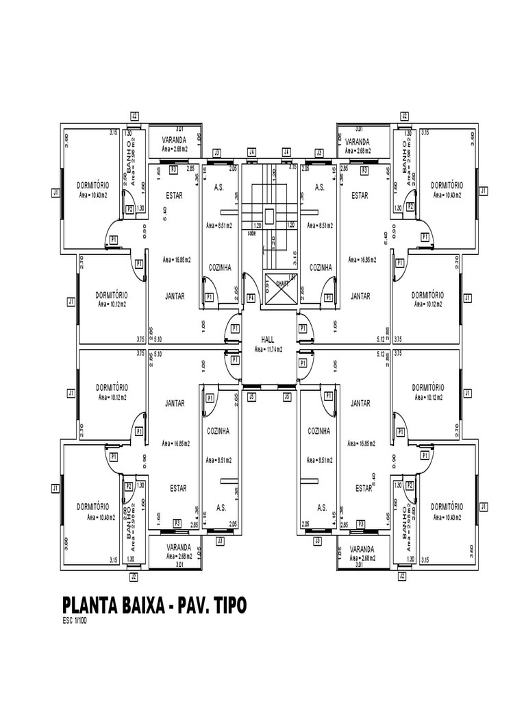 Layaout de Um Predio 5 Andares | PDF