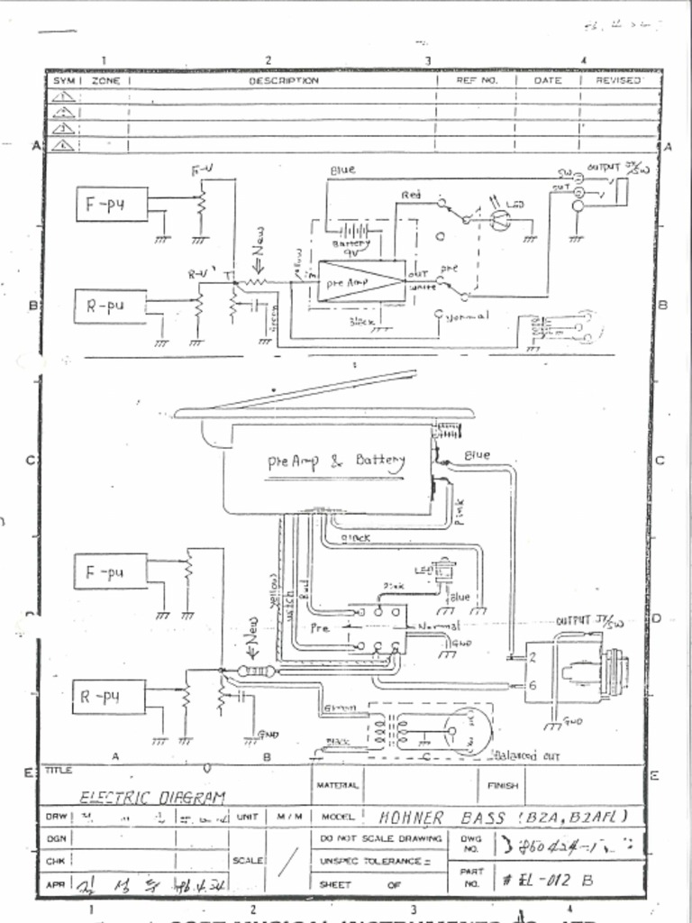 Wiring Diagram HOHNER 032 | PDF