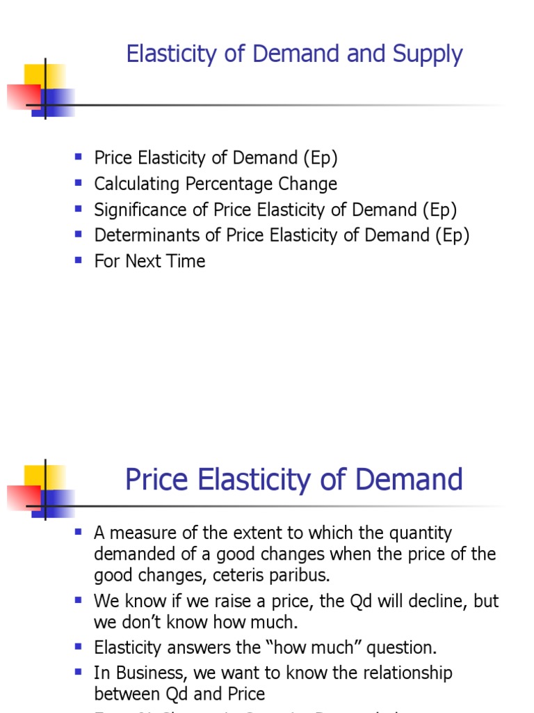 Micro L10 Elasticity of Demand | PDF | Elasticity (Economics) | Price ...