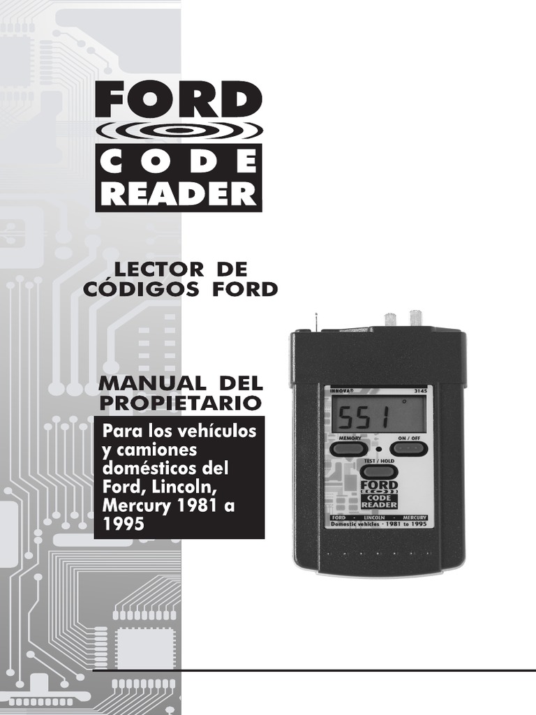 Manual Lector de Códigos Ford | PDF | Tecnología de vehículos | Vehículos