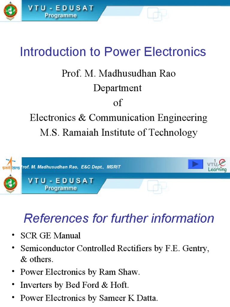 Introduction To Power Electronics | PDF