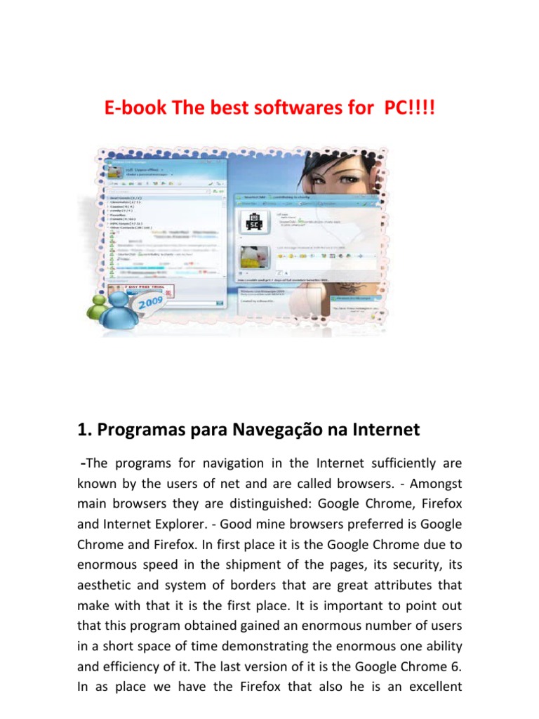 The Best Softwares For PC | PDF | Internet Explorer | Multimedia