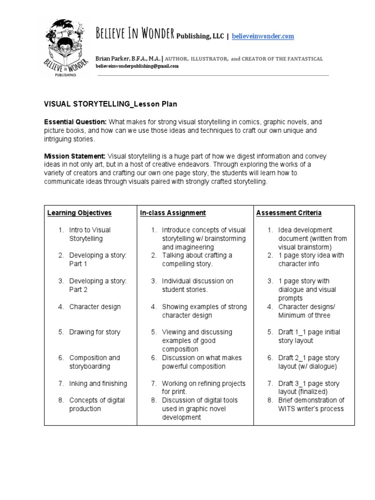 Wits Visual Storytelling | PDF | Comic Book | Storytelling