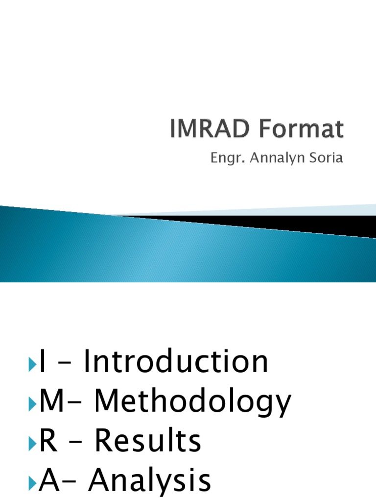 IMRAD Structure for Research Papers | PDF | Methodology | Cognition