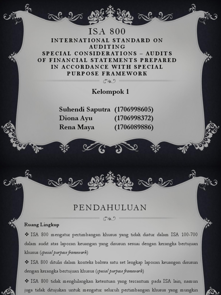 ISA 800 (Kelompok 1) | PDF
