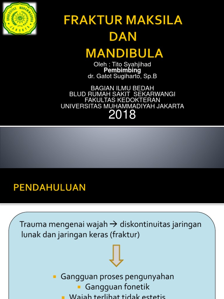 Penanganan Fraktur Maksila dan Mandibula | PDF