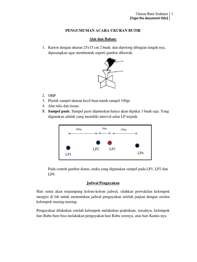 Acara Ukuran Butir Sedimen | PDF