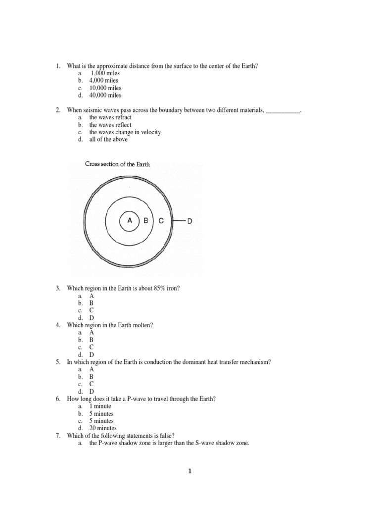 Question Geography | PDF | Mantle (Geology) | Rock (Geology)