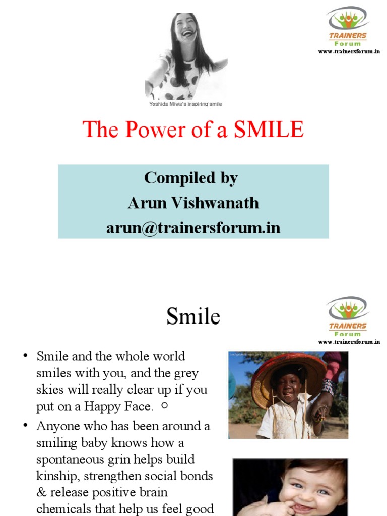 The Power of A SMILE | PDF | Smile | Internet Forum