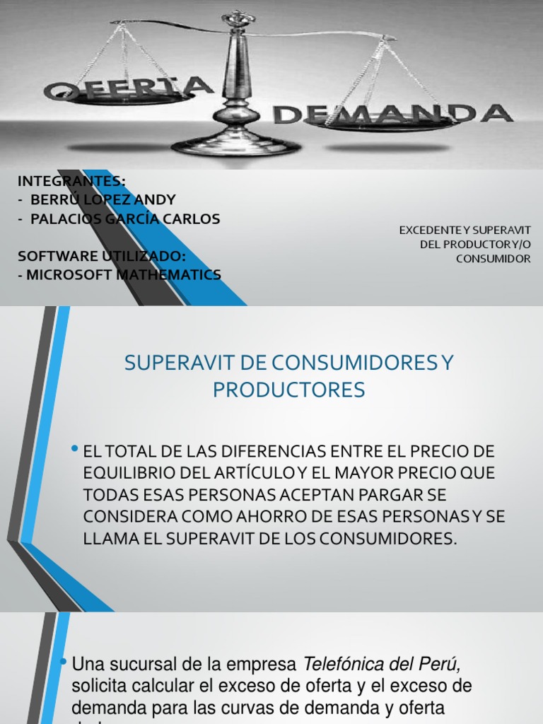 Oferta y Demanda | PDF | Excedente económico | Oferta y demanda