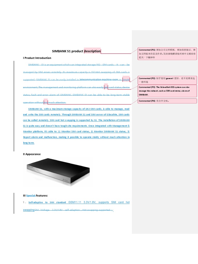 SIMBANK S1 Product Description | PDF | Subscriber Identity Module | Usb