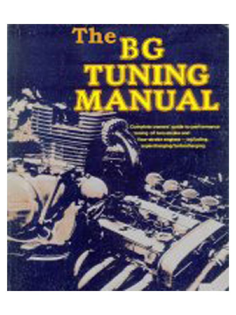 BG Tuning Manual Overview | PDF | Internal Combustion Engine | Carburetor