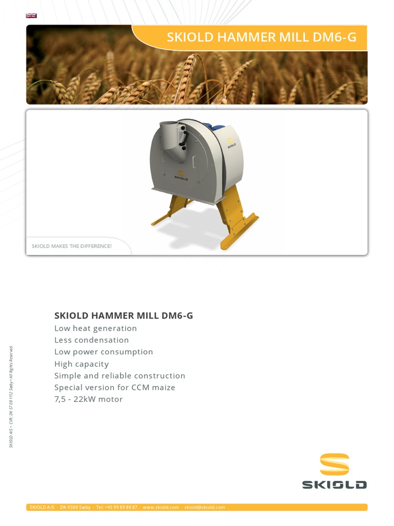 DM6 Hammer Mill Brochure | PDF | Oat | Wheat