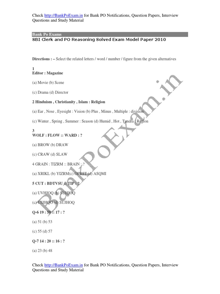 Bank Po Exams: Check For Bank PO Notifications, Question Papers ...