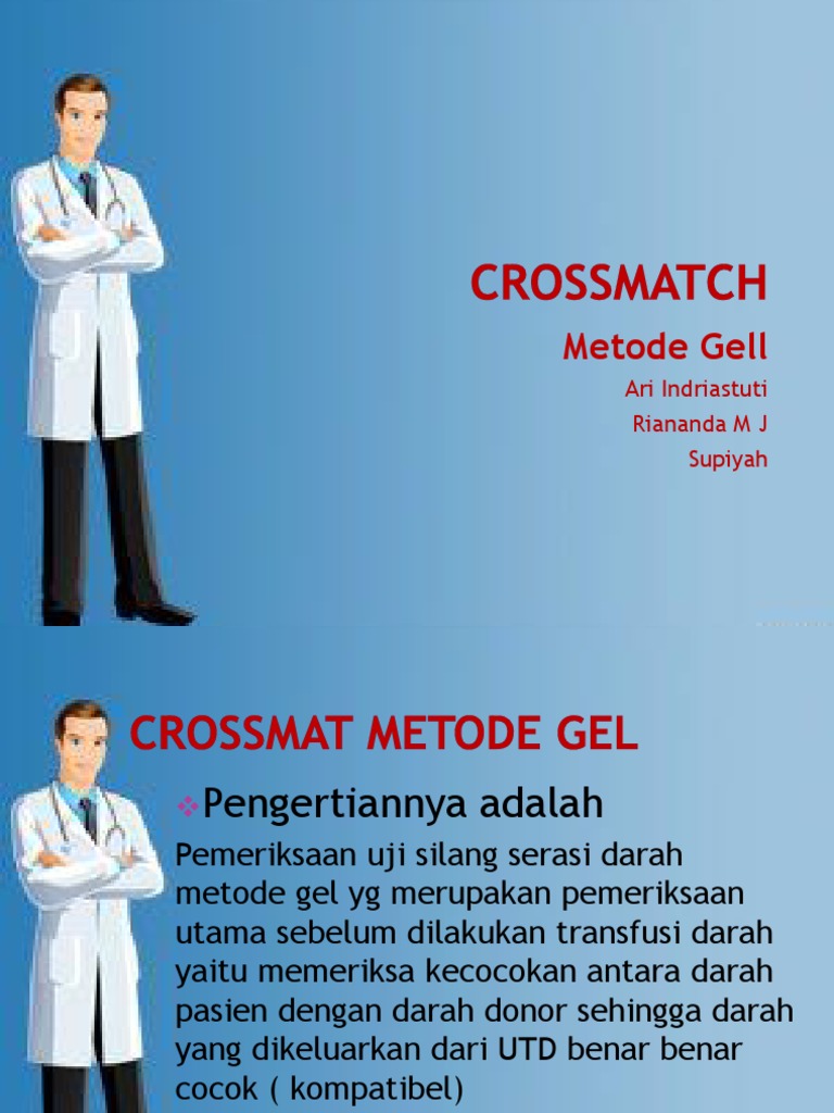 Crossmatch Metode Gel Tes | PDF