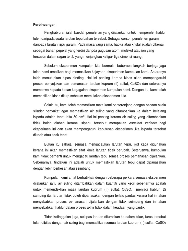 Penghabluran (KIMIA) | PDF