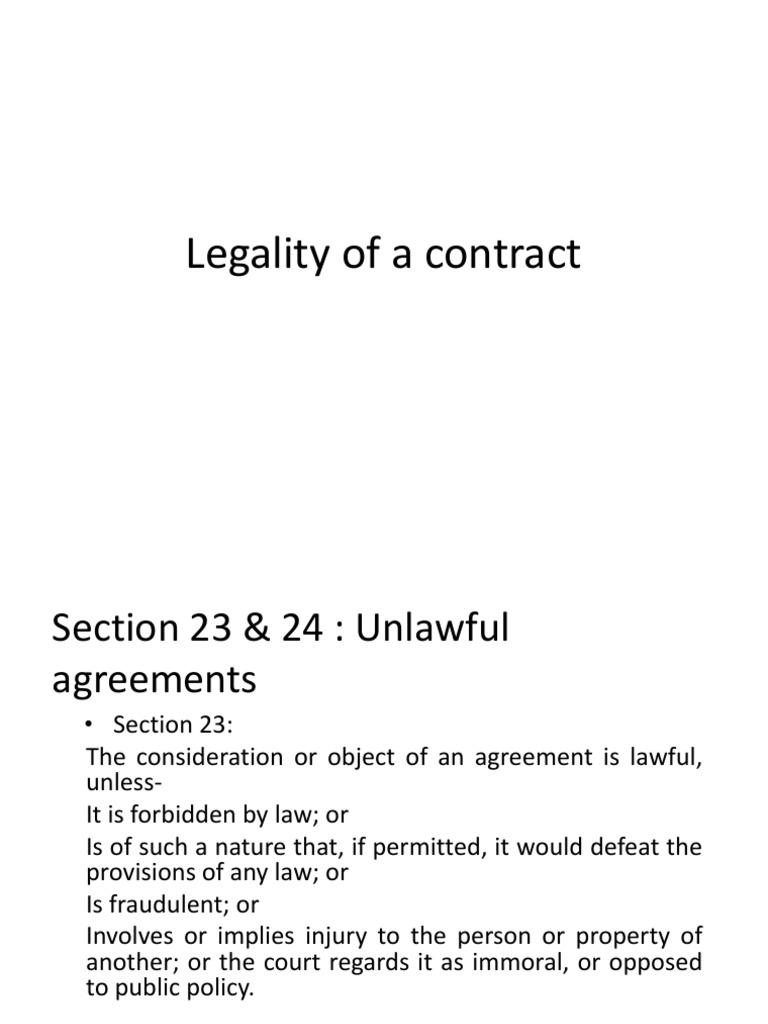 Module 6 Legality of A Contract Final | PDF | Business Law | Government ...