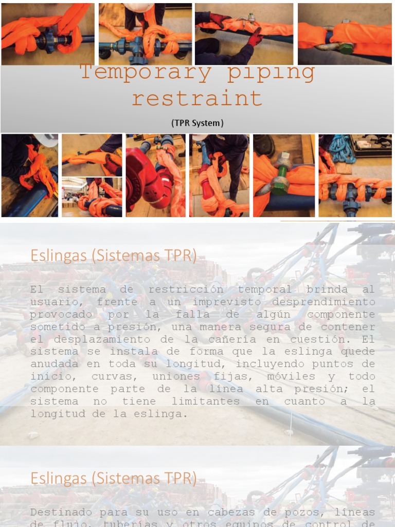 Temporary Piping Restraint (TPR System) | PDF | Tubería (transporte de ...