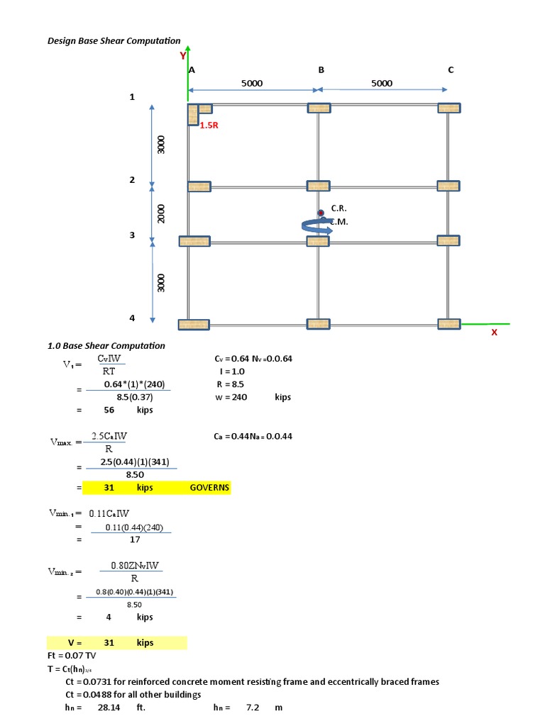 Base Shear Computation | PDF | Structural Engineering | Civil Engineering