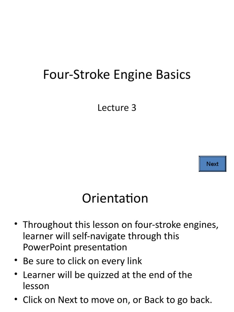 Four-Stroke Engine Essentials | PDF | Internal Combustion Engine | Piston