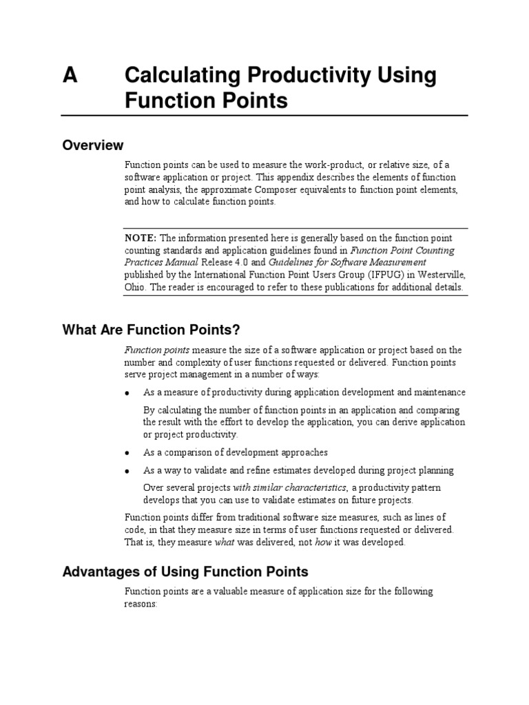 Calculating Function Points Pdf Input Output Computer File