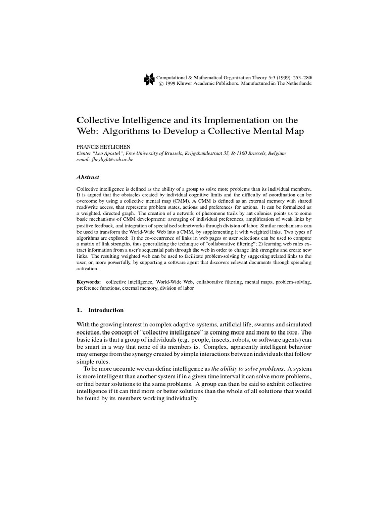 Recommender Systems | PDF | Collective Intelligence | Emergence