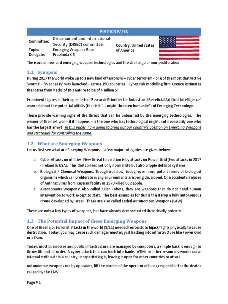 Mun Position Paper | PDF | Cyberwarfare | Security